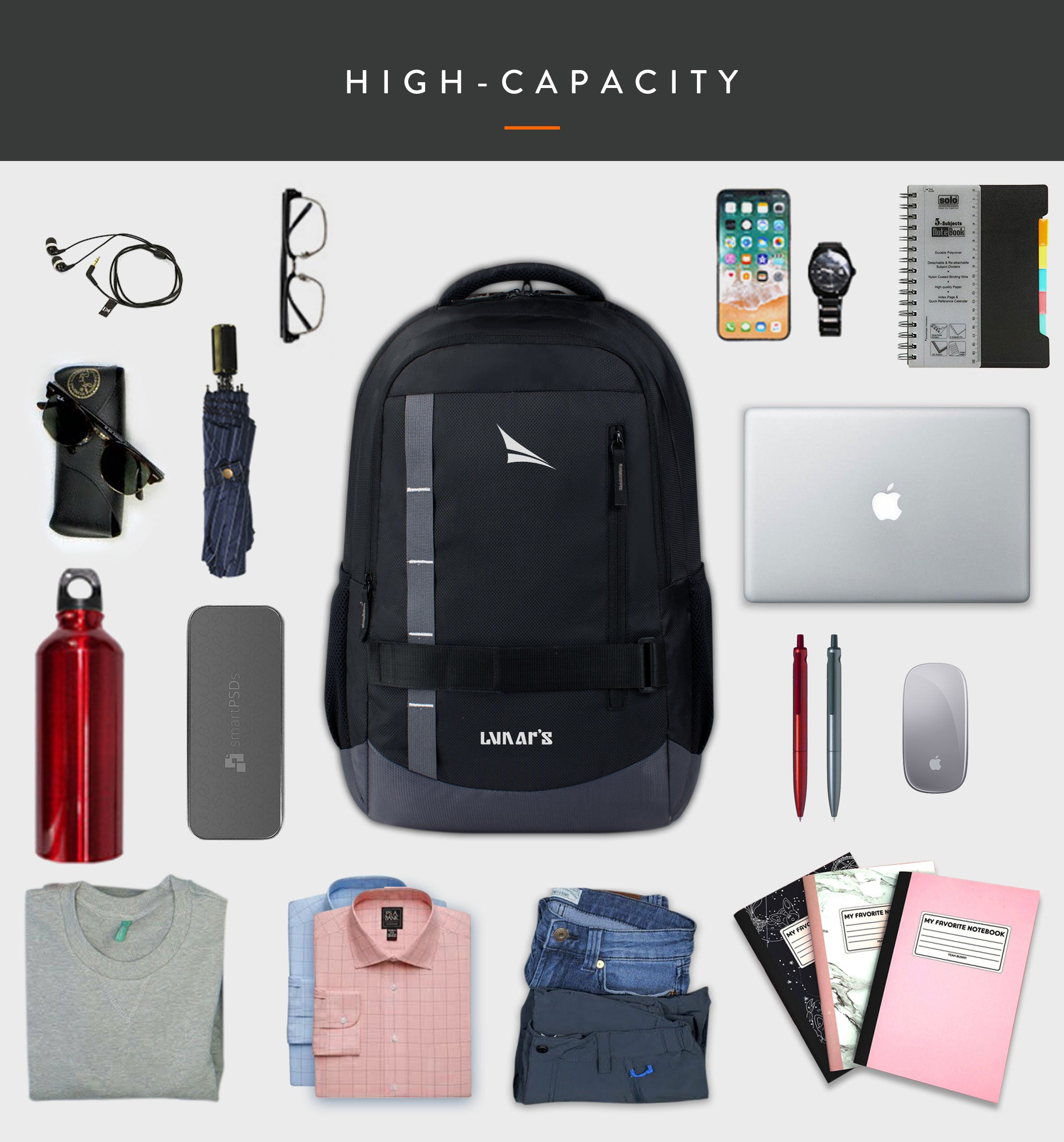 Bingo Large 48 L Laptop Backpack – Lunar's